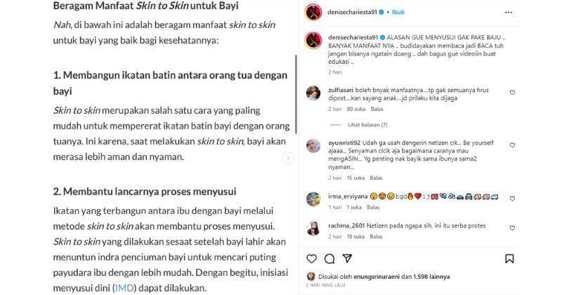 Denise Chariesta Buat Video Menyusui Tanpa Busana | Popmama.com